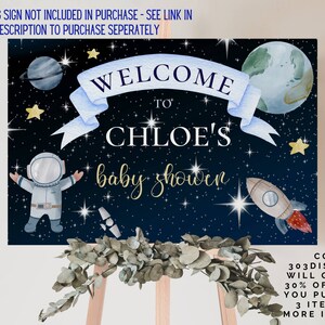 Editable Birthday Banner Outer Space Custom Banner Astronaut - Etsy