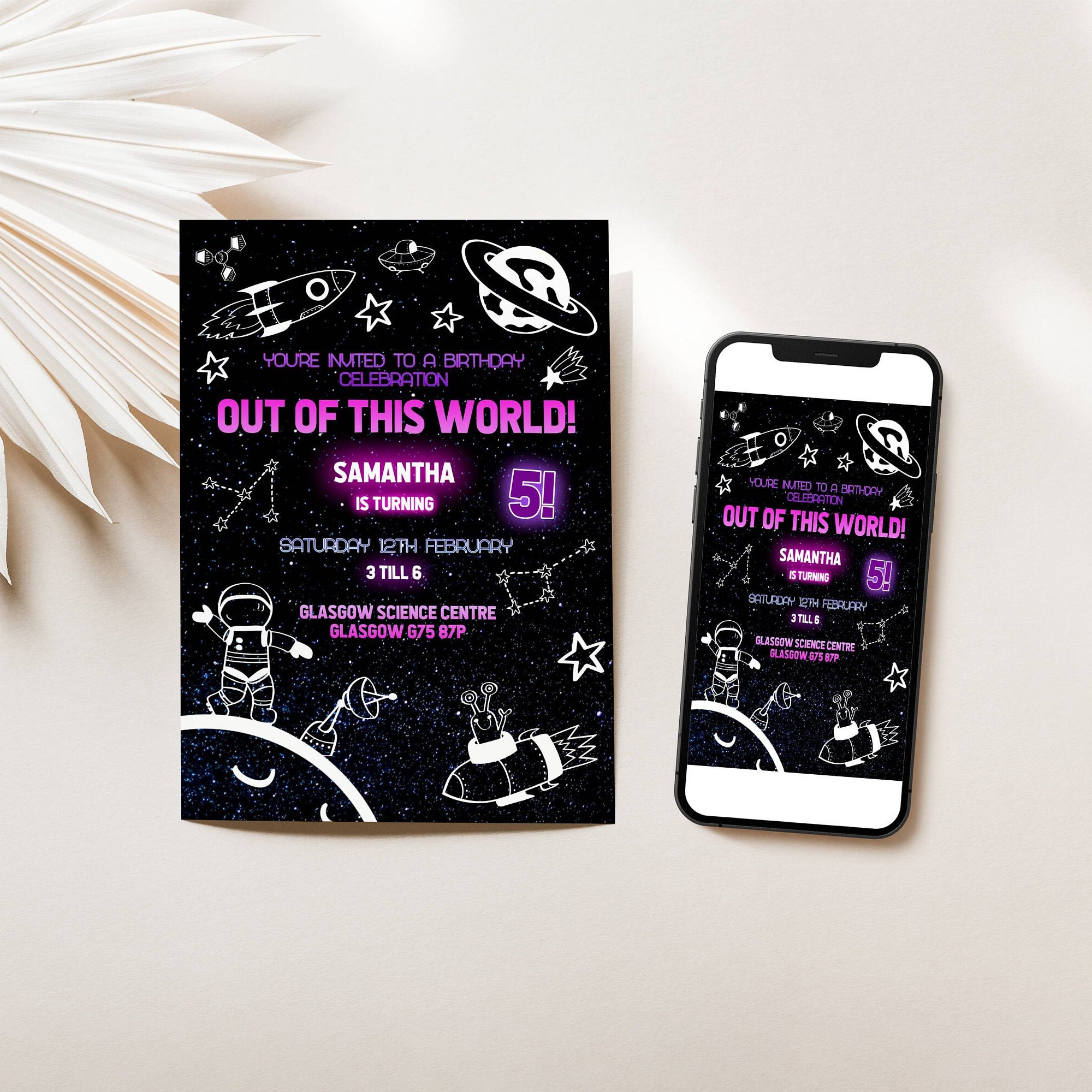 Editable Outer Space Invitation Astronaut Invitation for Party - Etsy