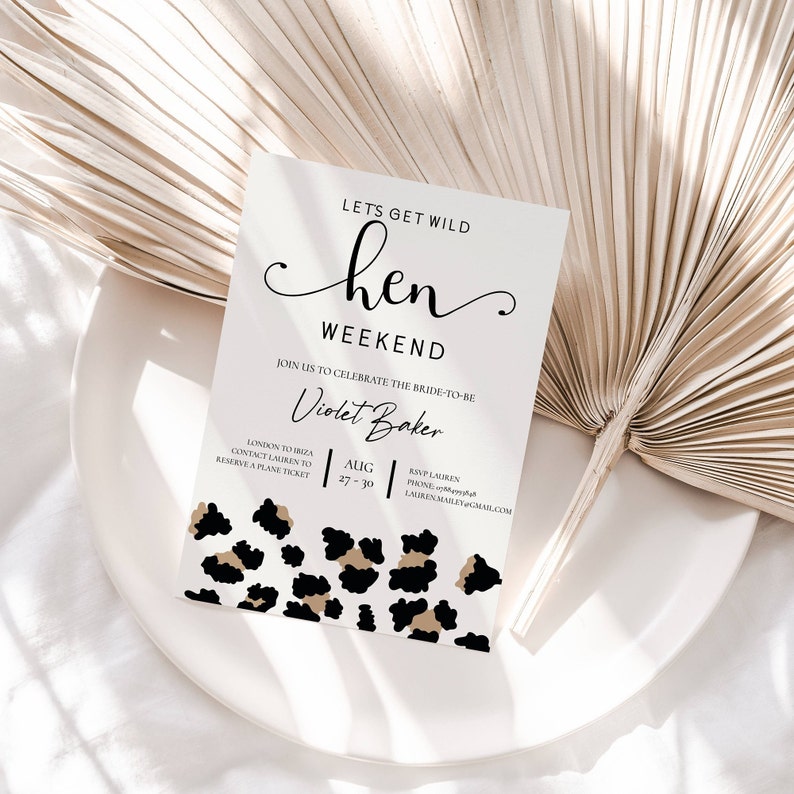 Editable Hen Weekend Invitation Template Bachelorette - Etsy