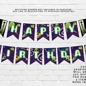 Cake Topper Template for Birthday Party, Alien Cake Toppers, Printable ...