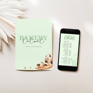 Cupcake Price List Template Cupcake Bakery Price List | Etsy