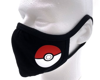 Pokeball Face Mask - Etsy
