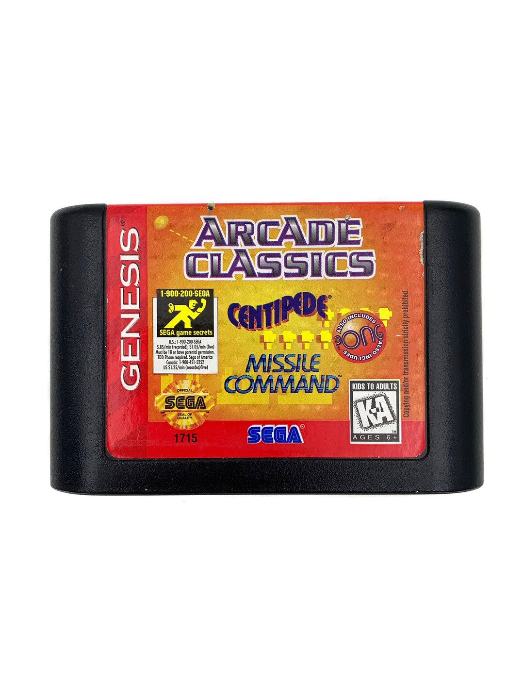 Arcade Classics Centipede Missile Command Pong Sega Genesis - Etsy