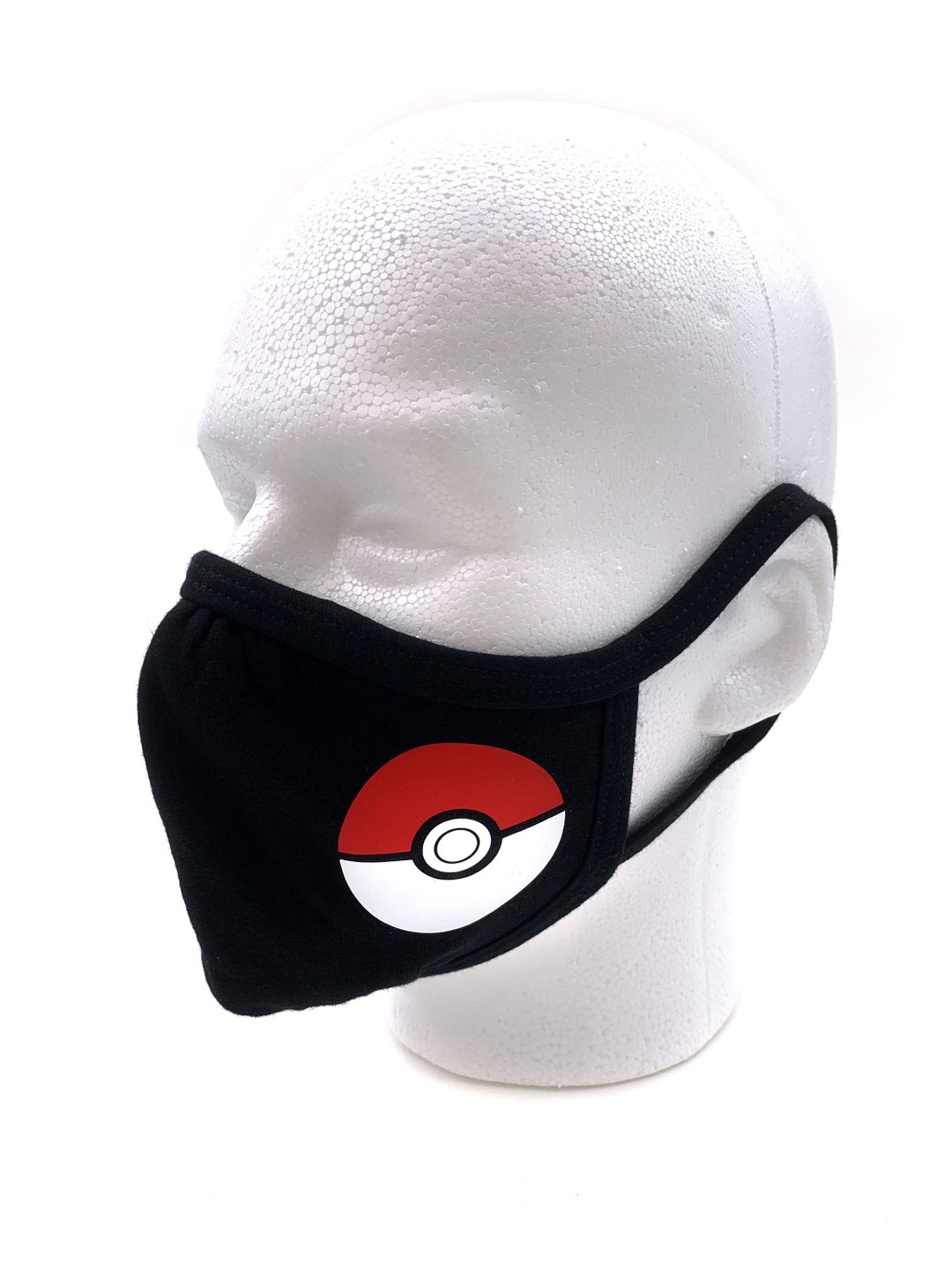 Pokeball Face Mask, Pokemon Face Mask - Etsy