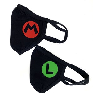 Mario and Luigi Face Masks, Super Mario Face Masks - Etsy