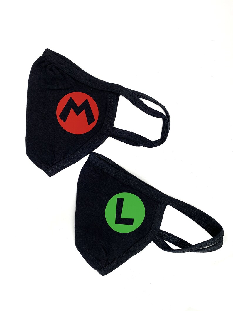 Mario and Luigi Face Masks Super Mario Face Masks - Etsy