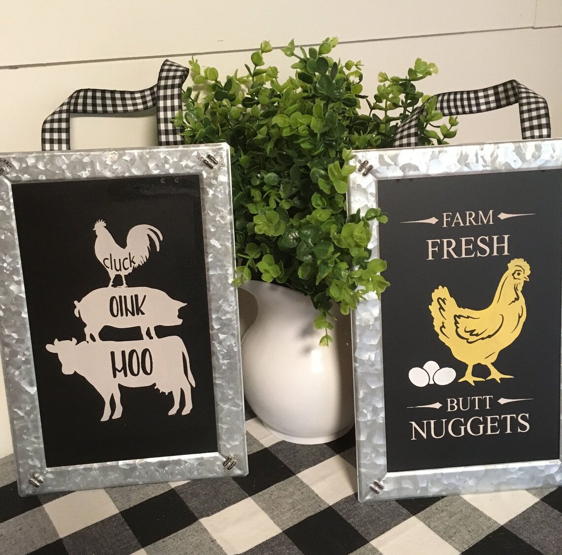 Farm Animal Stencil, Funny Farmhouse Decor, Kitchen Decor, Chicken ...