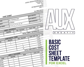 Basic Cover Sheet Template for Excel © | Etsy