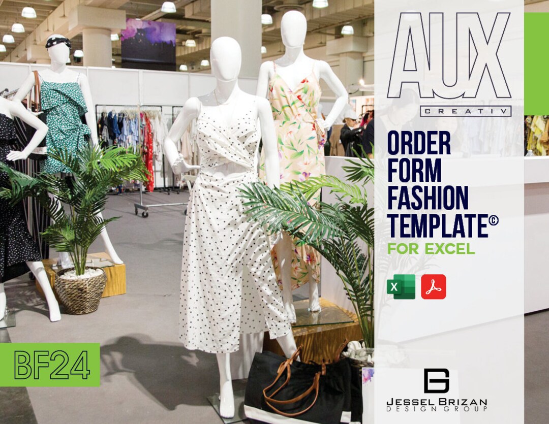 Order Form Fashion Template for Excel © - Etsy