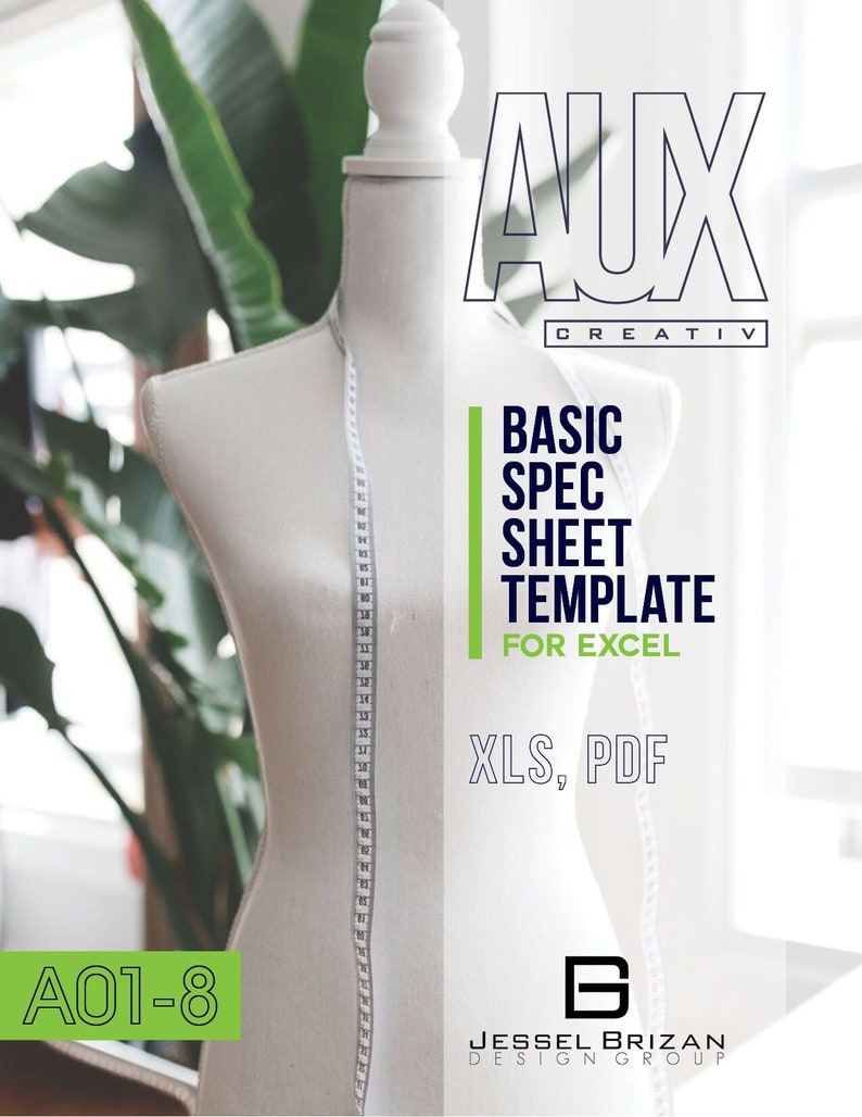 Basic Spec Sheet Template for Excel © | Etsy