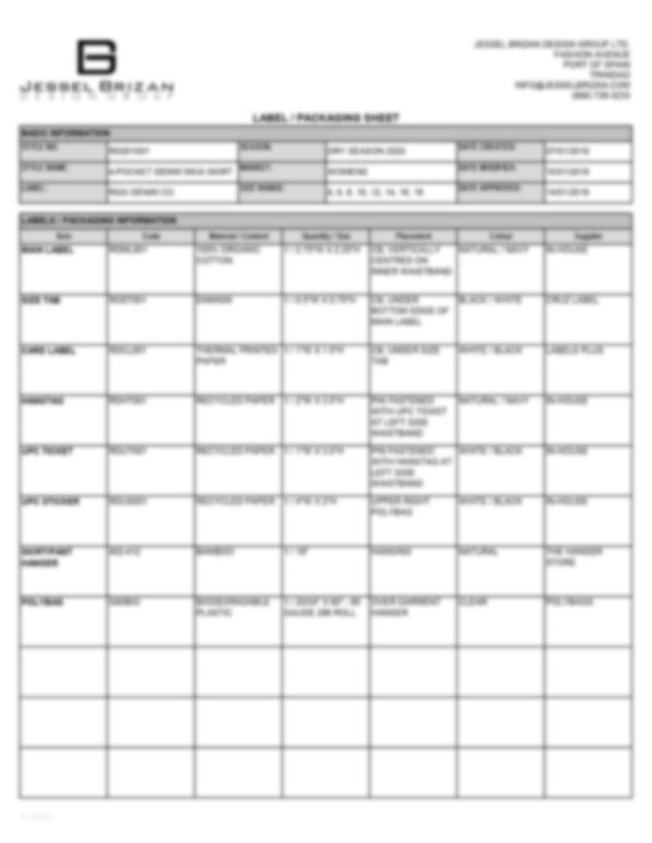 Basic Label Sheet Template for Excel © - Etsy