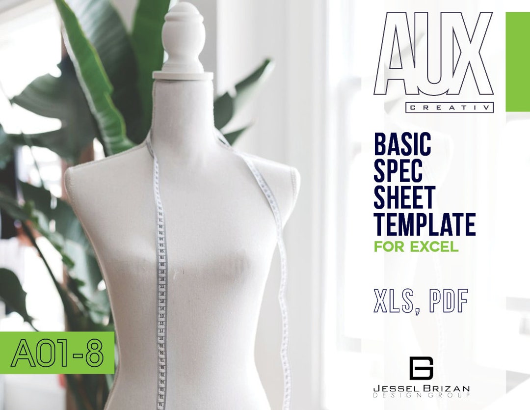 Basic Spec Sheet Template for Excel © - Etsy