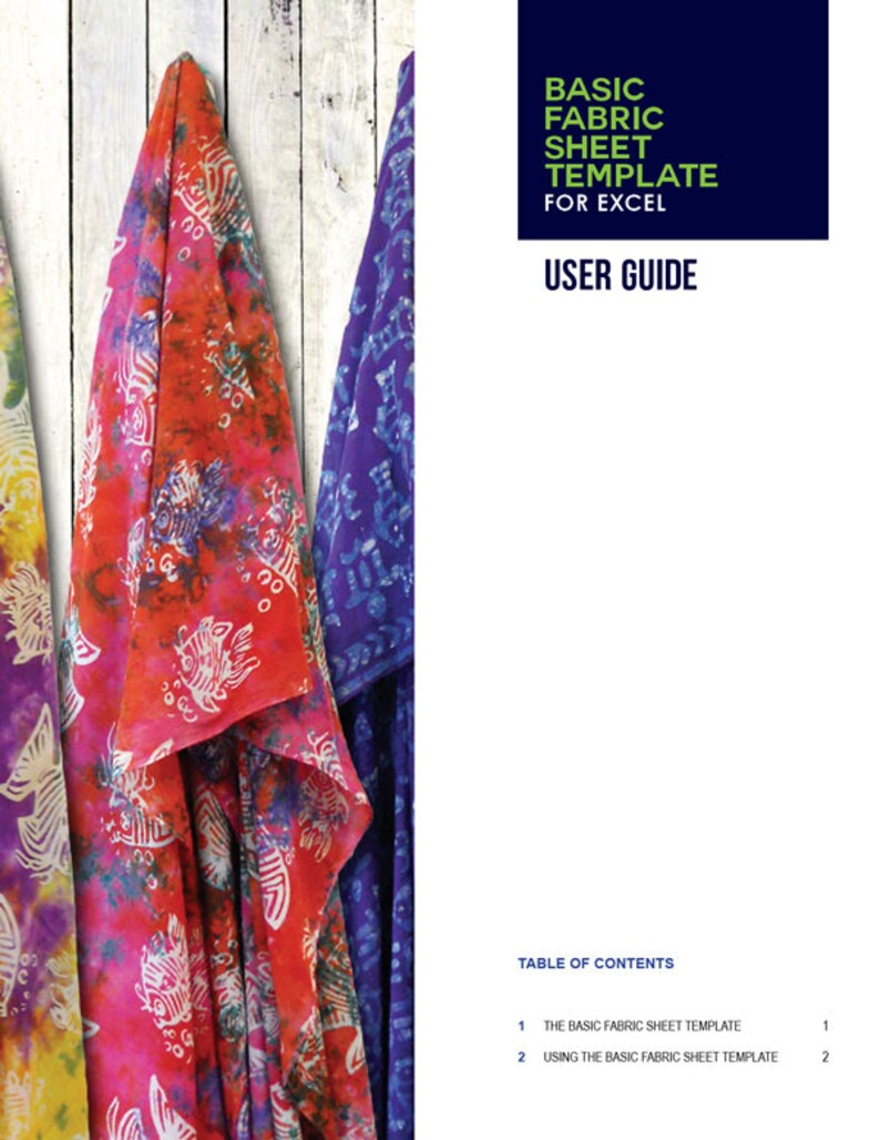 Basic Fabric Sheet Template for Excel © - Etsy