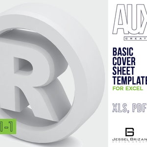 Basic Cover Sheet Template for Excel © - Etsy