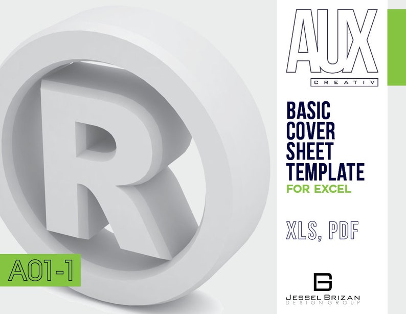 Basic Cover Sheet Template for Excel © - Etsy