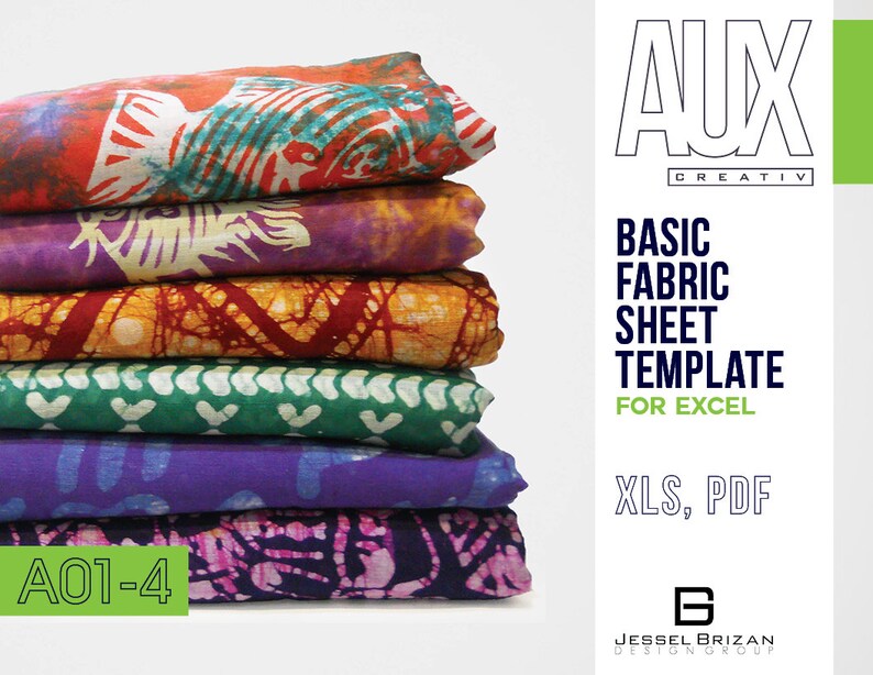 Basic Fabric Sheet Template for Excel © - Etsy