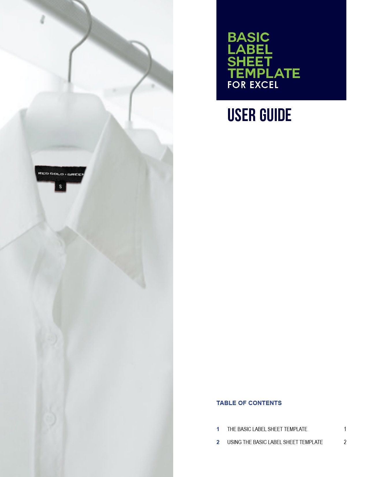 Basic Label Sheet Template for Excel © - Etsy