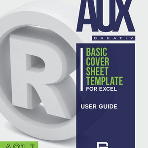 Basic Cover Sheet Template for Excel © - Etsy