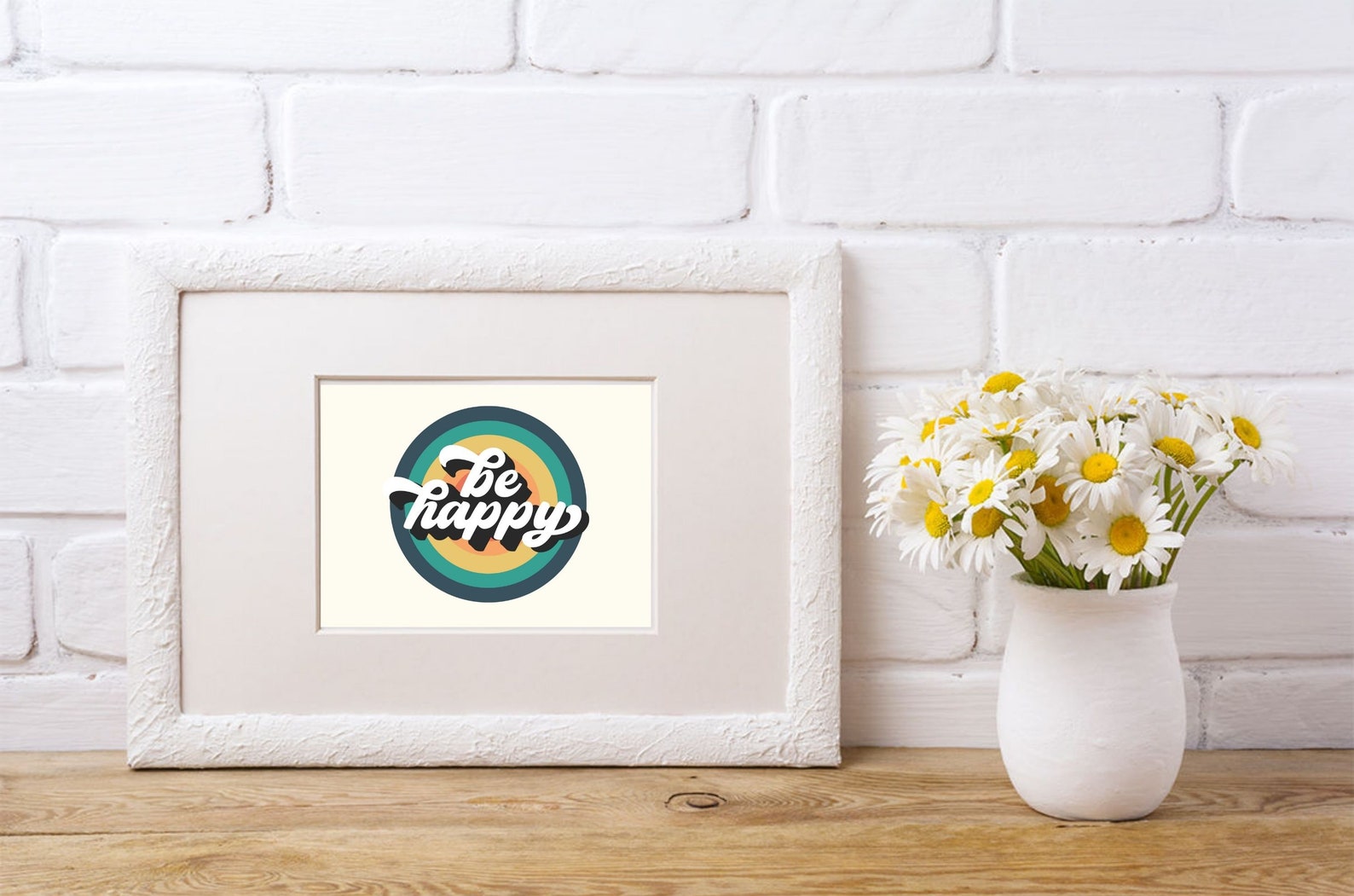 Printable Download, Be Happy Print, Printable Greeting Card, Wall Art ...