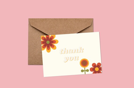 Printable Thank You Card Thank You Card Greeting Cards | Etsy