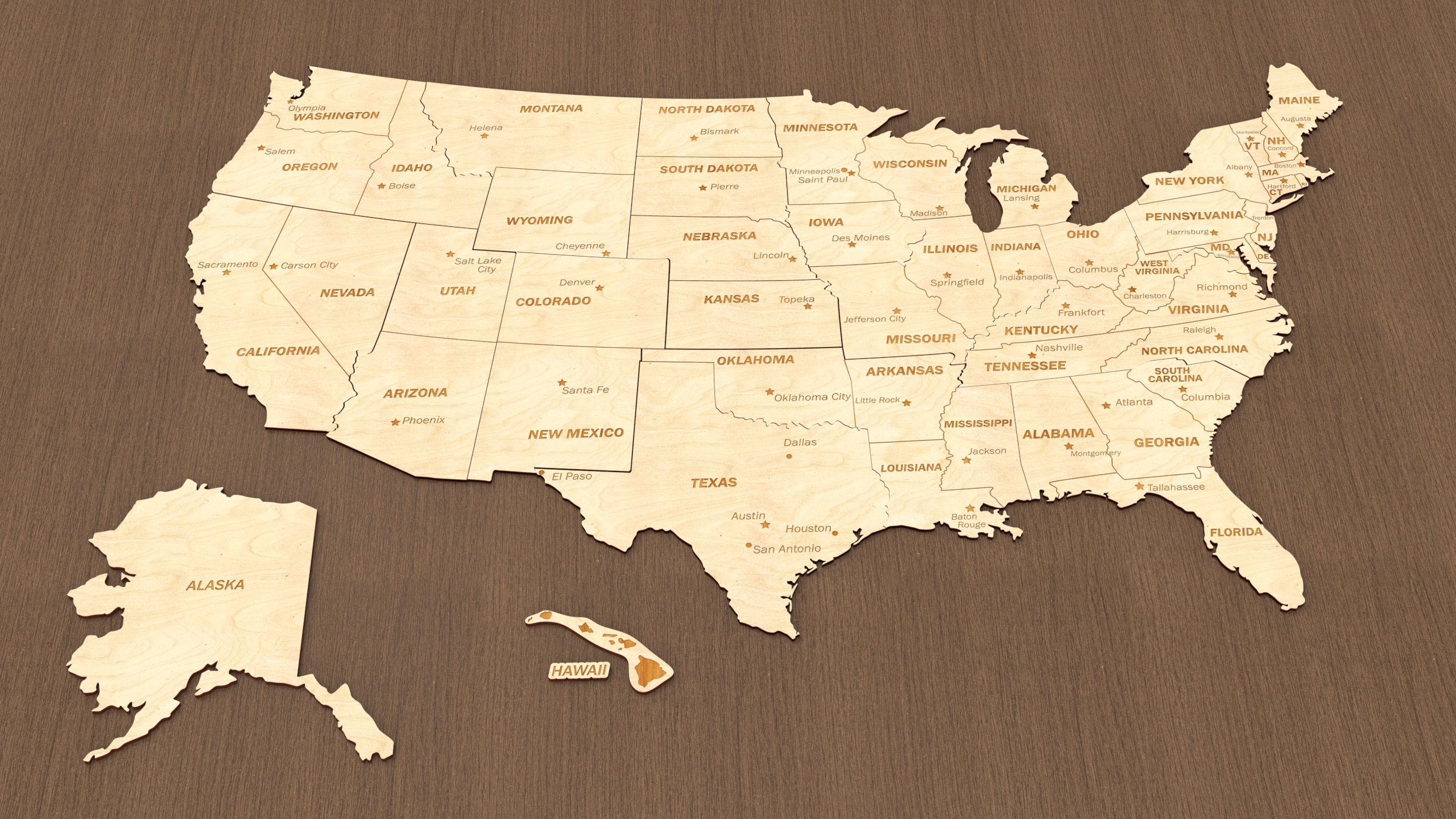 USA Map Glowforge File Laser Cut SVG USA Puzzle Travel Map - Etsy Canada