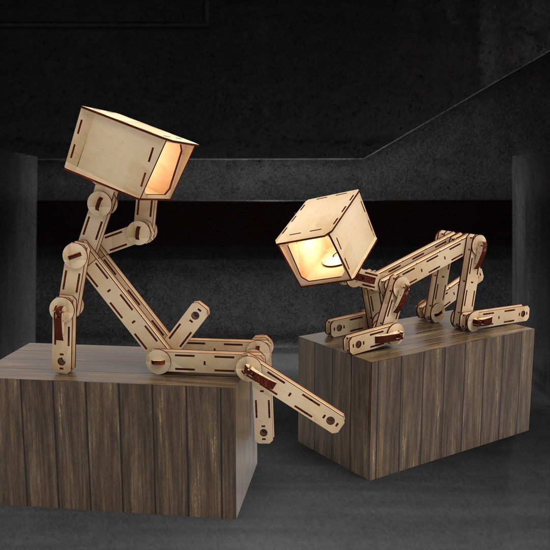 Human Table Lamp, Creative Wooden Desk Lamp, Laser Cut Vector Files ...