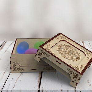 Sweet Gift Box Laser File, Jewelry Box 3 Sizes, 1/8inch, 3mm, 4mm ...