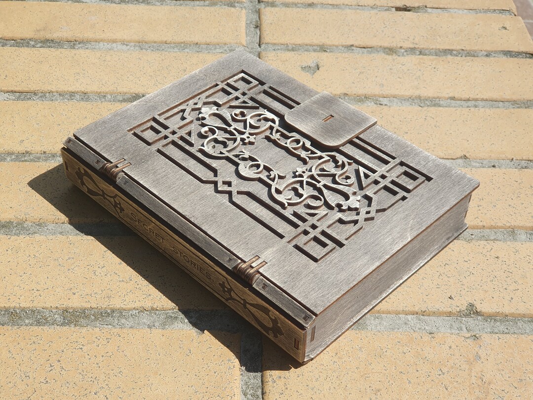 Wooden Book Box Svg, 3mm, 1/8inch, Laser Cut Files, Gift Box, Digital ...