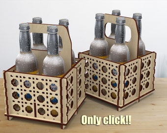 Beer Box Svg 3mm / 4mm / 6mm Beer Holder Box Pack Bottle Kit - Etsy