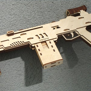 FILE Rubber Band Gun Kit Svg and Targets Plywood Submachine Gun Kit Svg ...