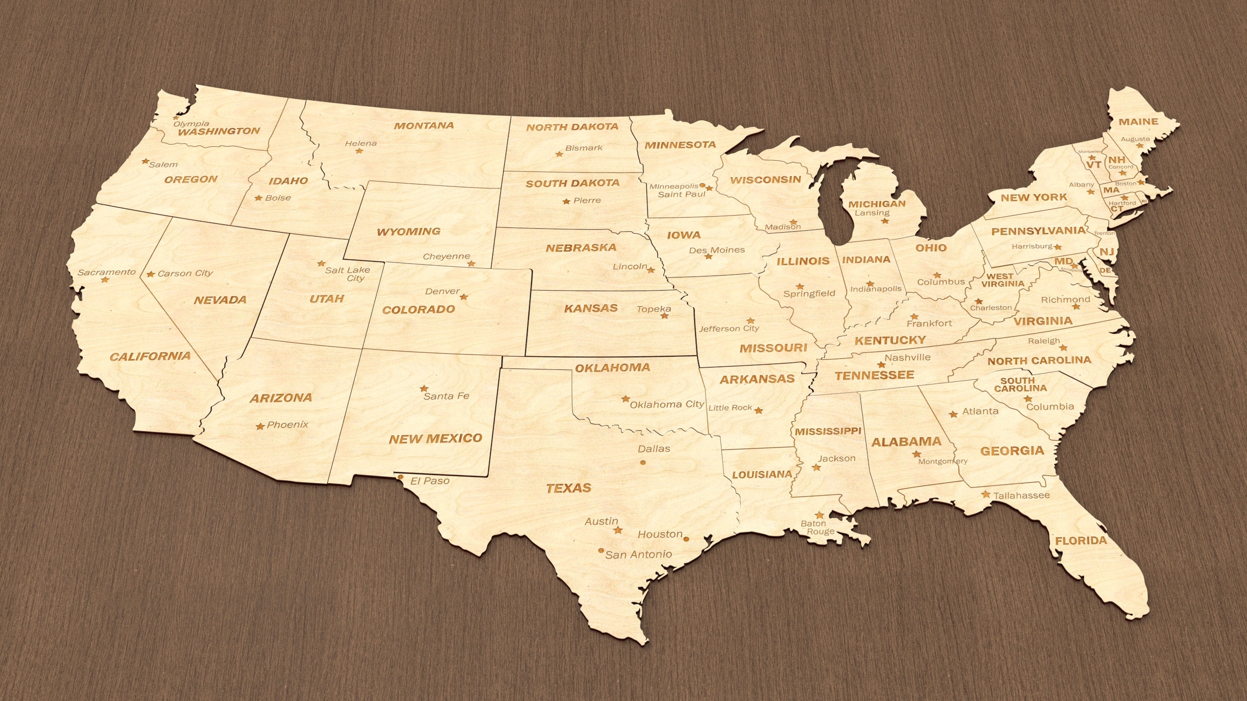 USA Map Glowforge File Laser Cut SVG USA Puzzle Travel Map - Etsy Canada