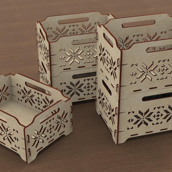 Laser Cut File Card Storage Box - Etsy