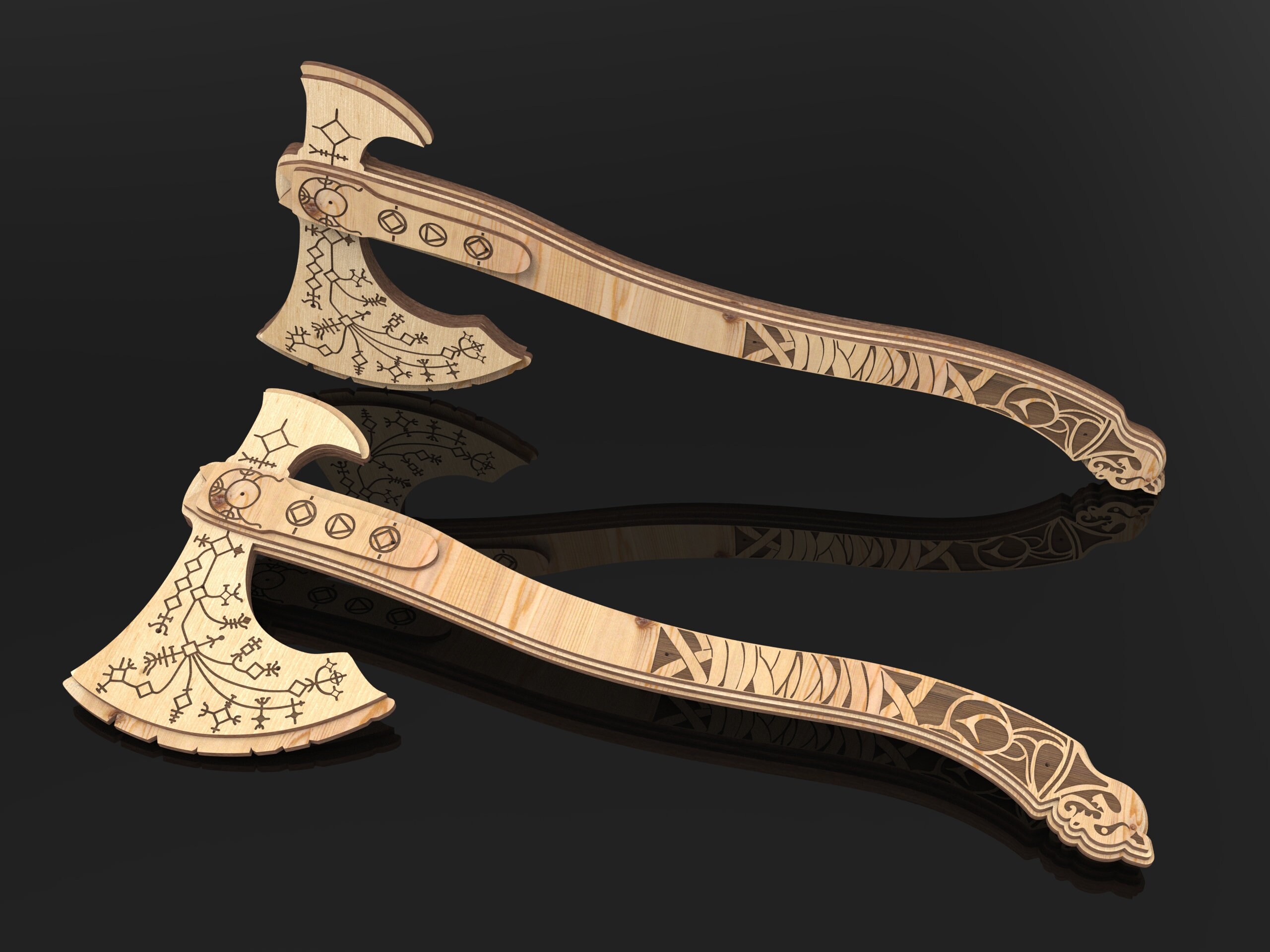 FILE Leviathan Axe God of War Kratos Axe Cdr/dxf/ai/pdf/svg - Etsy ...