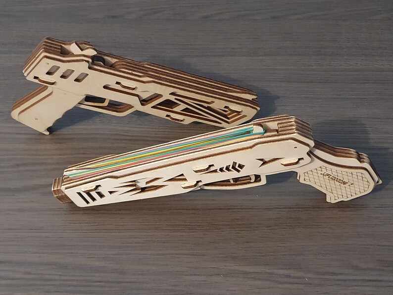 Glowforge File Rubber Band Guns Kit Set and Targets3mm - Etsy