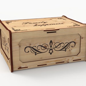 Keepsake Box, FILES for Laser Cut Memory Box Svg, Wood Box for Gift ...