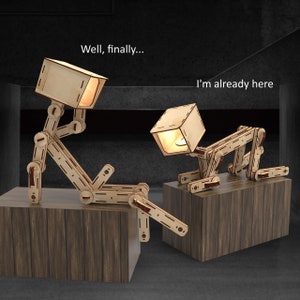 Human Table Lamp, Creative Wooden Desk Lamp, Laser Cut Vector Files ...