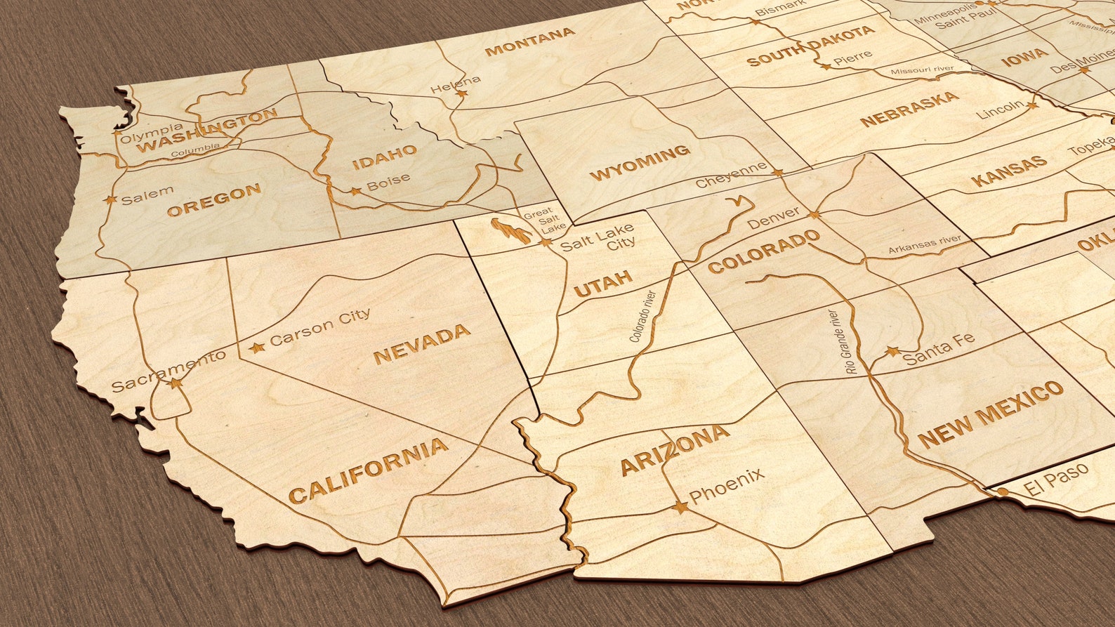 USA Map Glowforge File Laser Cut SVG USA Puzzle Travel Map - Etsy Canada