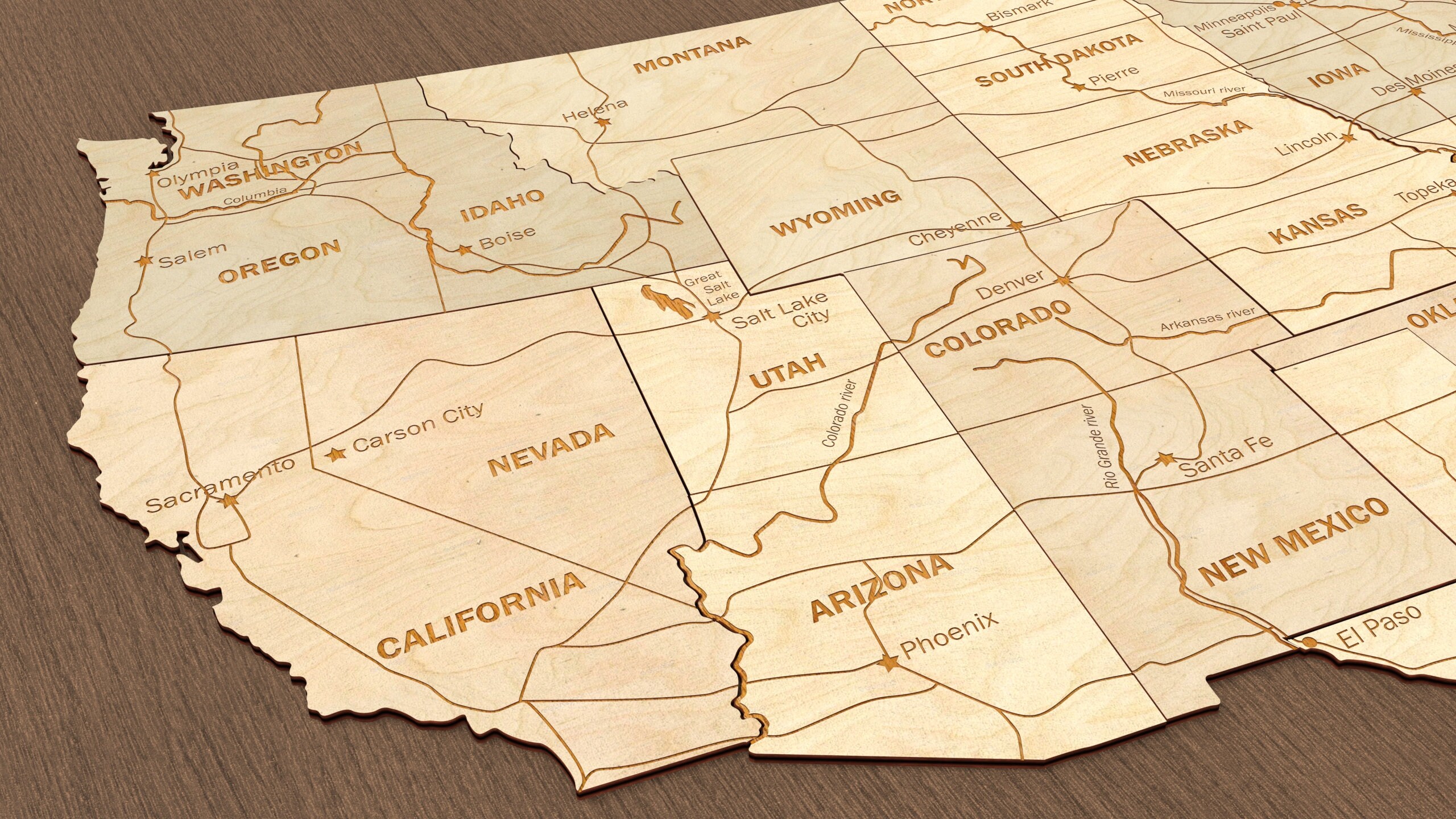 USA Map Glowforge File Laser Cut SVG USA Puzzle Travel Map - Etsy Canada