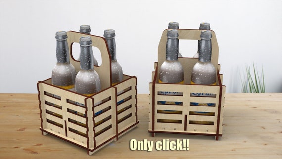 Beer Box 4 Bottles 3mm 4mm 6mm FILE Beer Holder Box Pack - Etsy