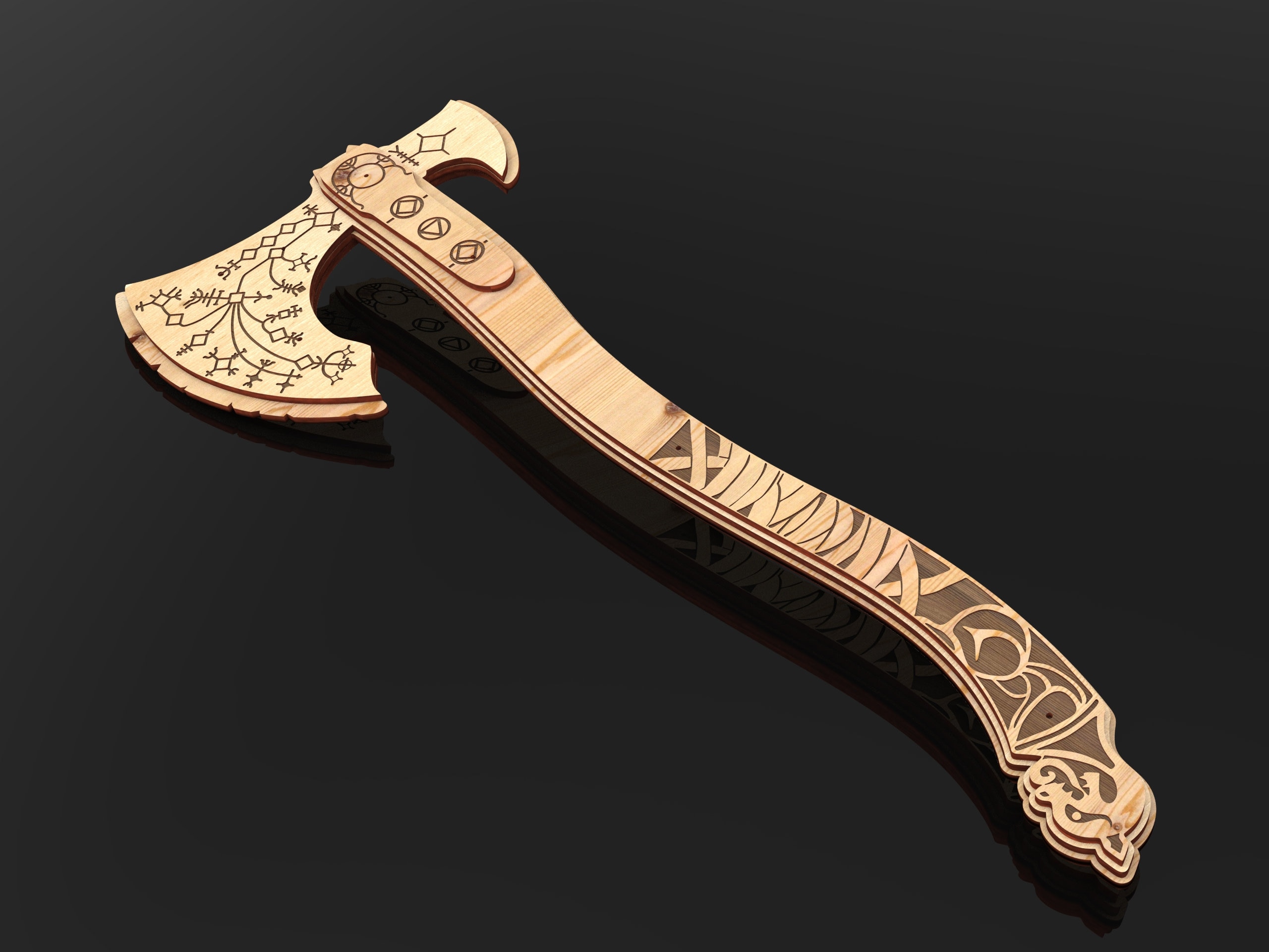 FILE Leviathan Axe God of War Kratos Axe Cdr/dxf/ai/pdf/svg - Etsy Australia