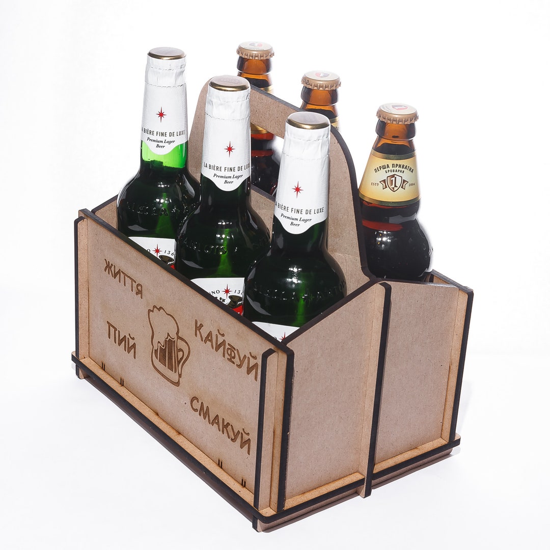 Beer Box Svg 3mm / 4mm / 6mm, Beer Holder Box, Pack Bottle Kit FILE for ...