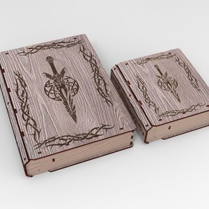 Tarot Box, Tarot Card Book Box, 2 Sizes, 3mm, Jewelry Gift Box Svg ...