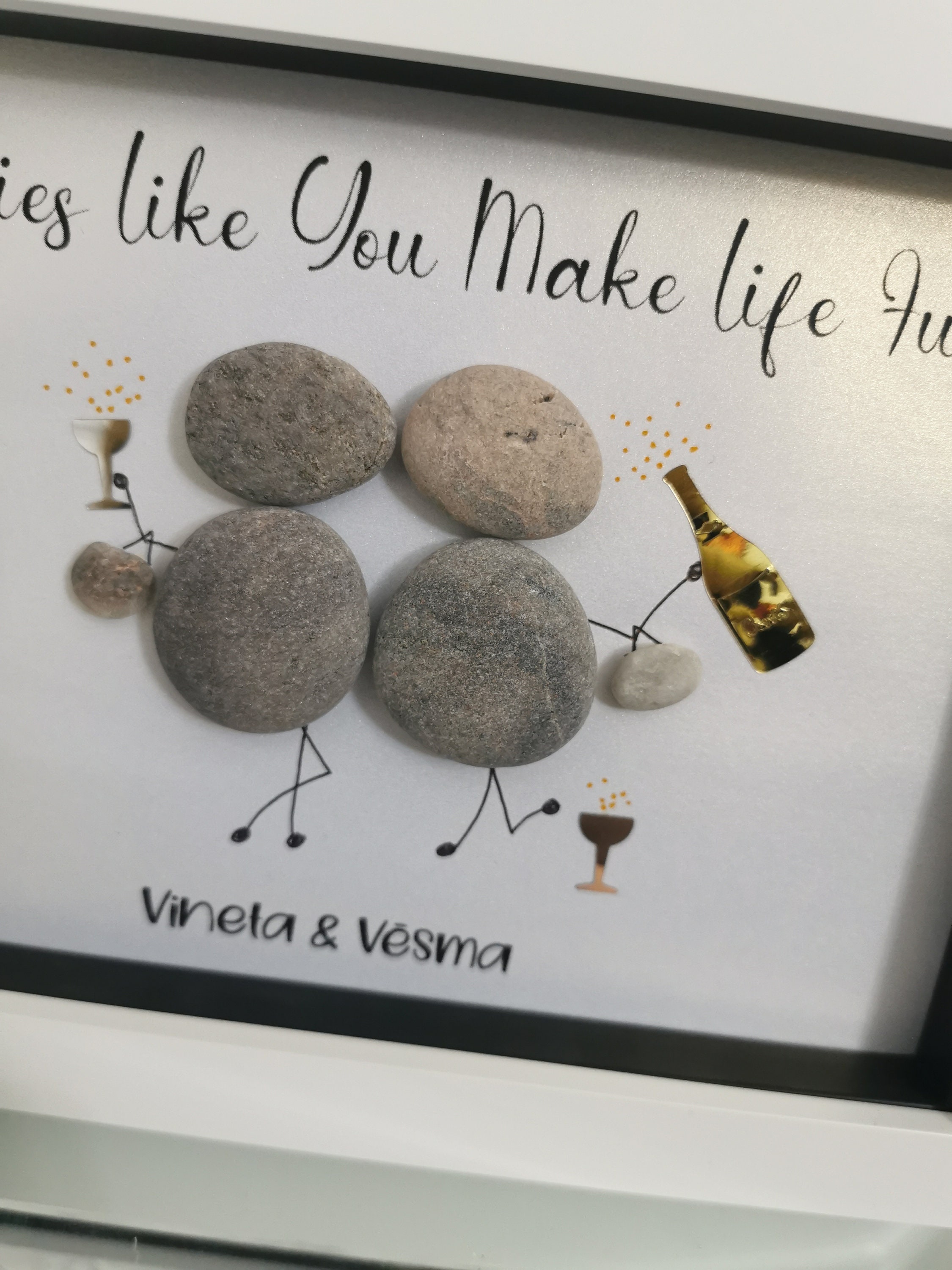 Besties Like You Make Life Fun Pebble Art Friends Besties - Etsy