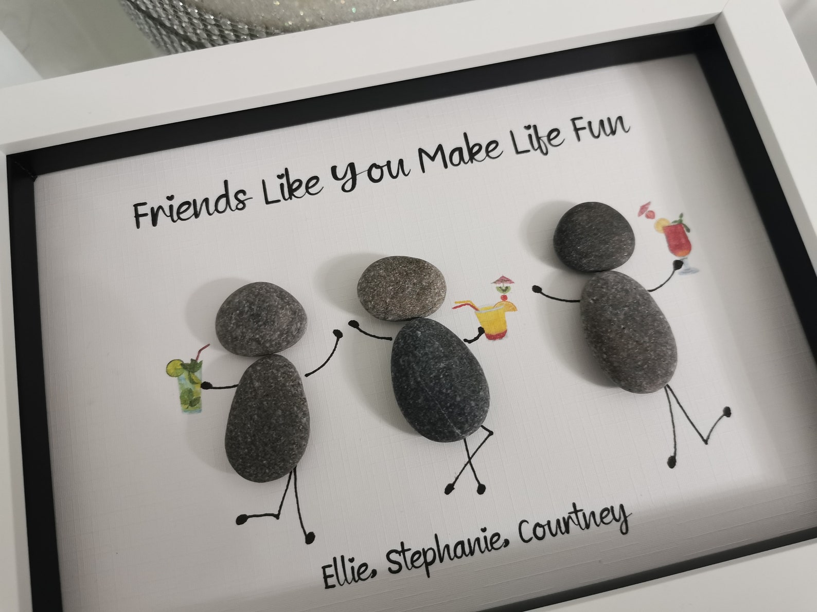 Friends Like You Make Life Fun Pebble Frame Friends Besties | Etsy