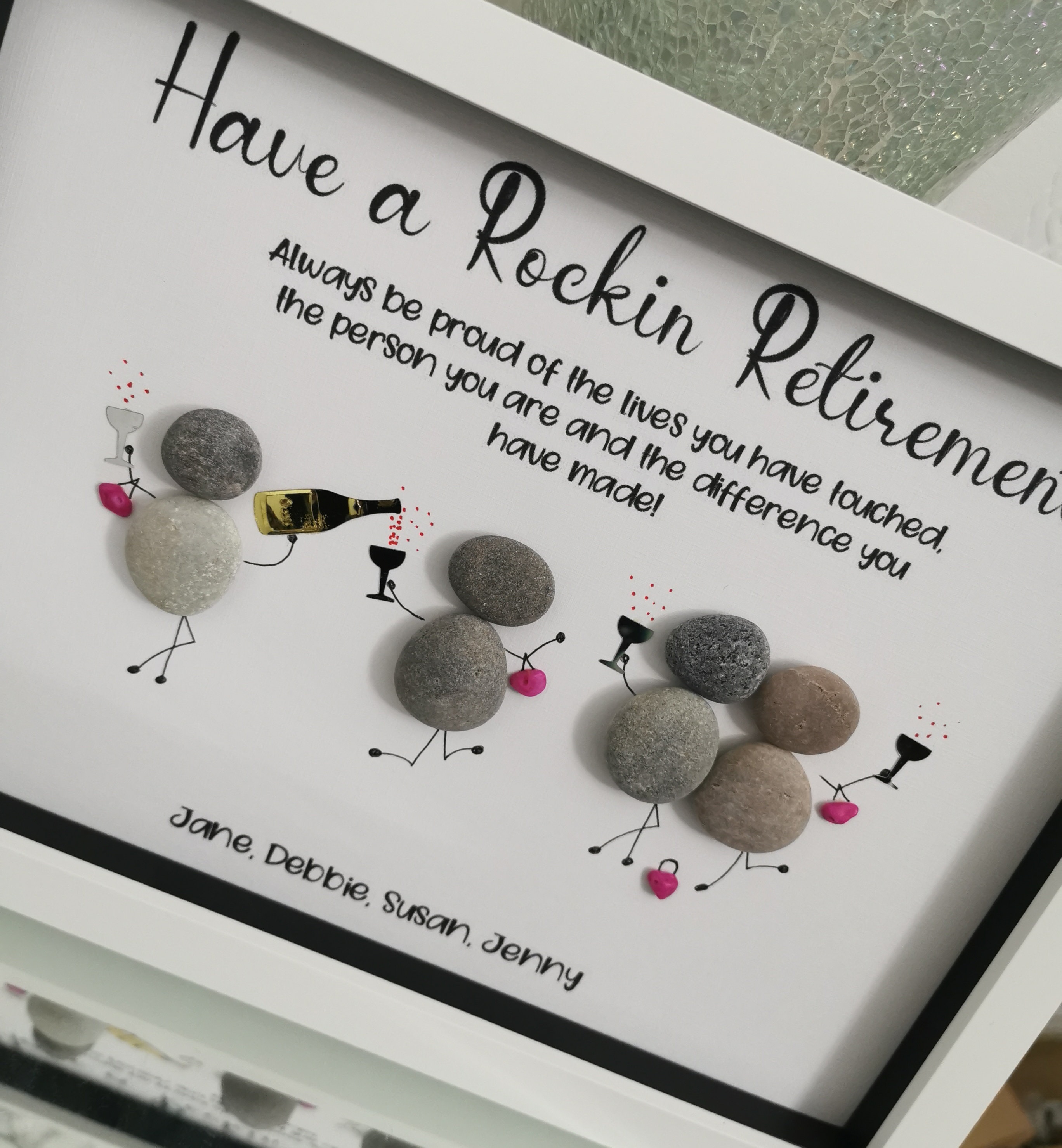 Retirement Pebble Art, Have a Rockin Retirement, Retirement Gift, Work ...
