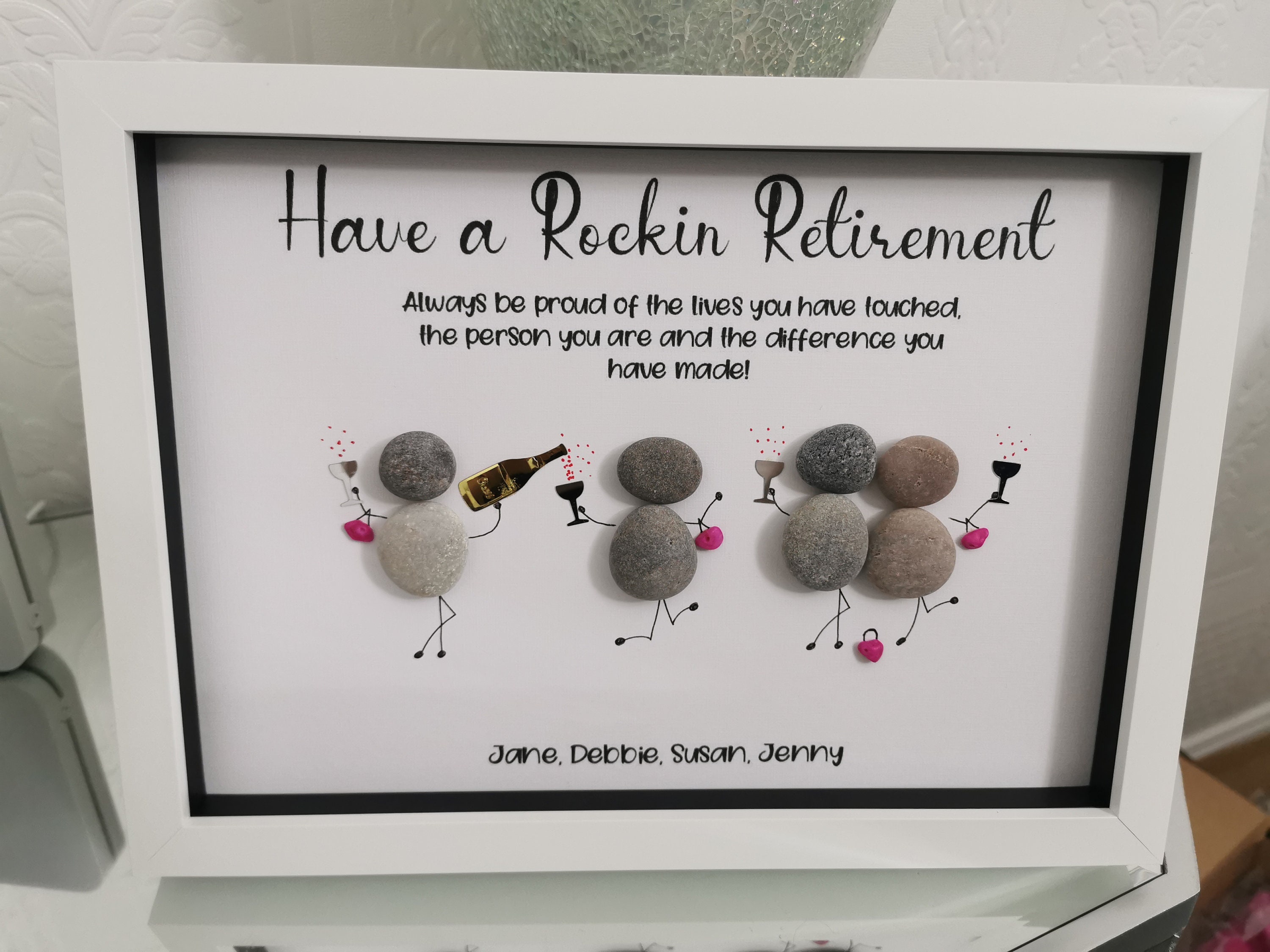 Retirement Pebble Art, Have a Rockin Retirement, Retirement Gift, Work ...