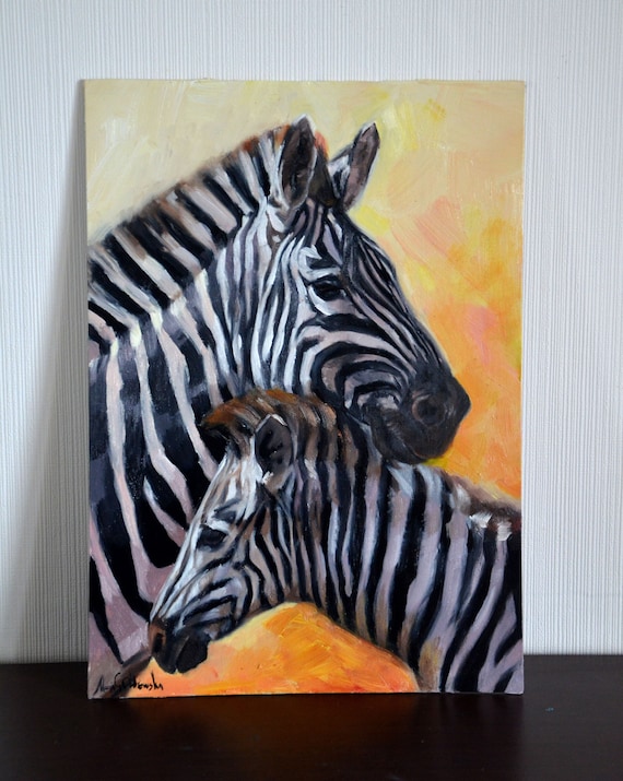 Zebra Oil Painting