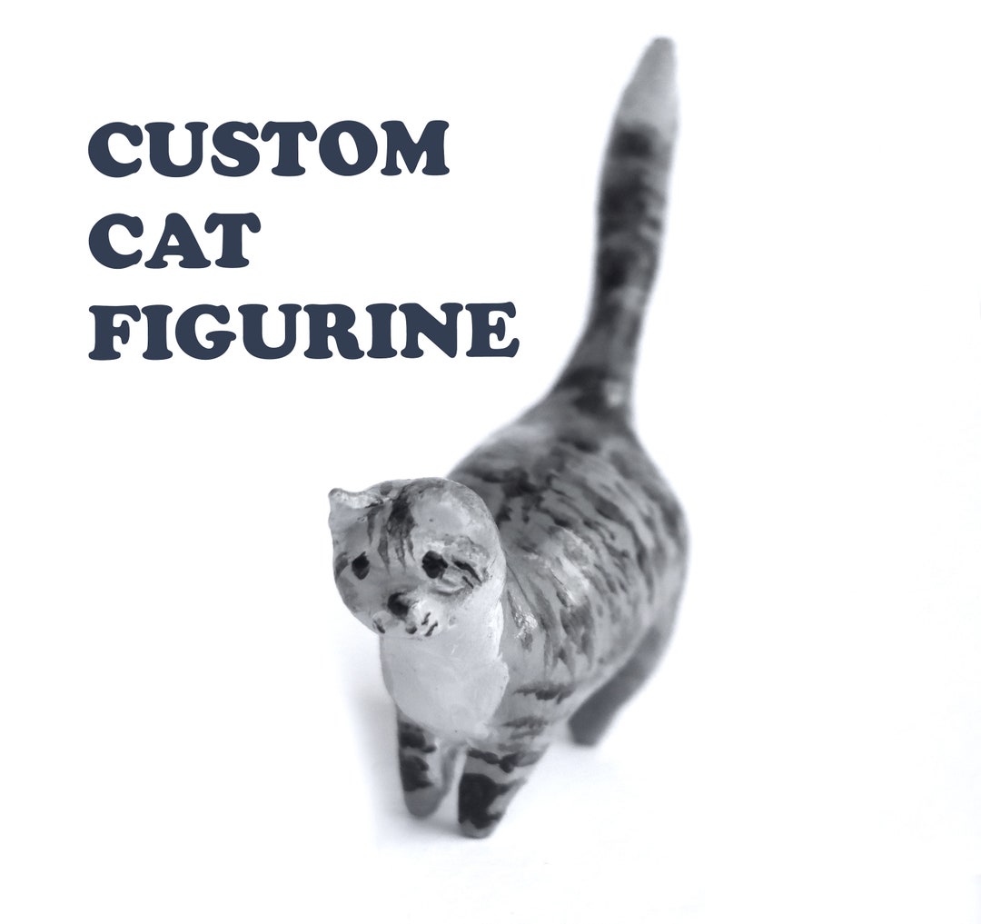Cat Figurine, Little Cat, Custom Cat Art, Cat Sculpture, Cat Lover Gift ...