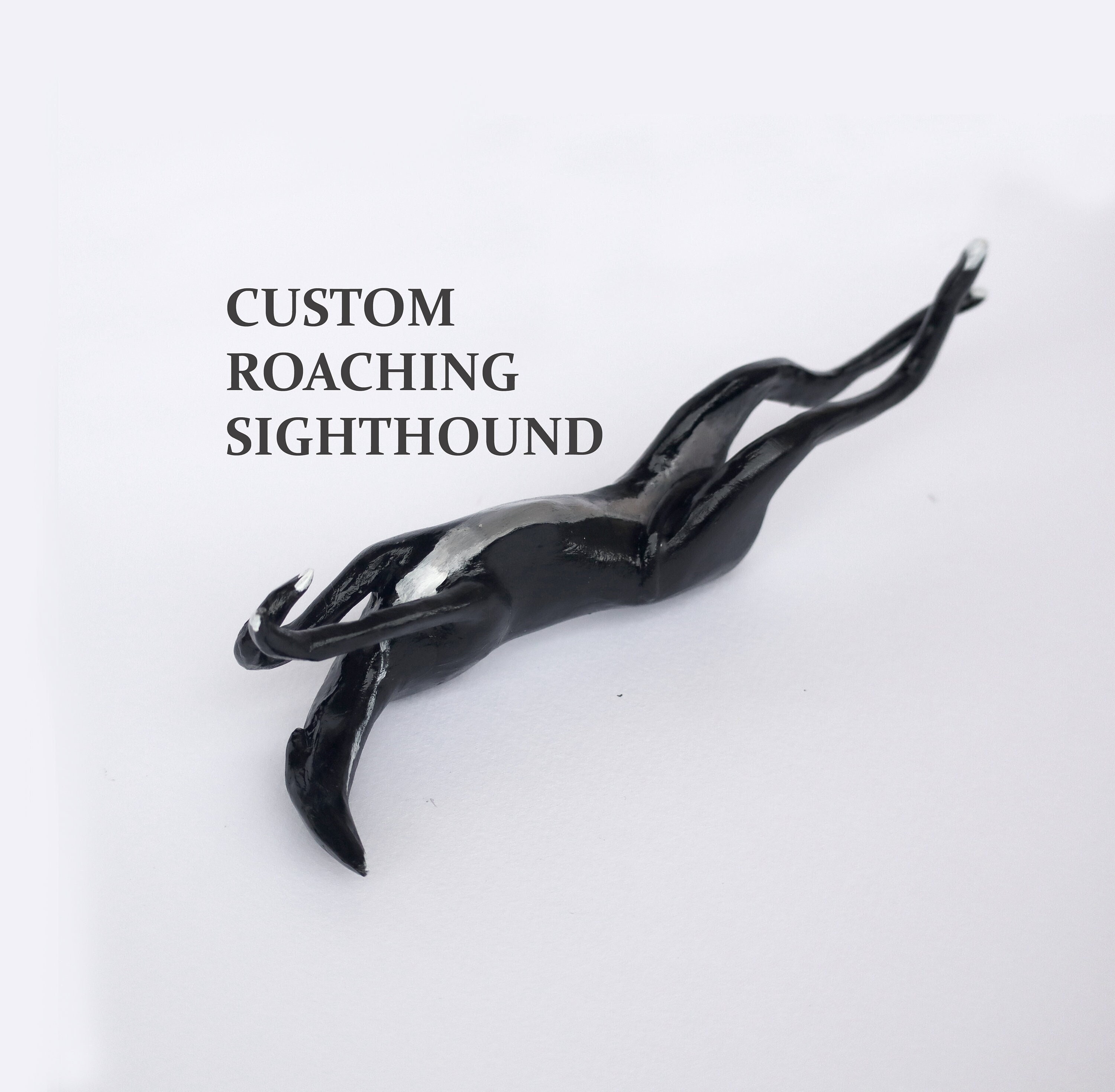 PERSONALIZED SIGHTHOUND FIGURINE Roaching Custom Dog Figurine Greyhound ...