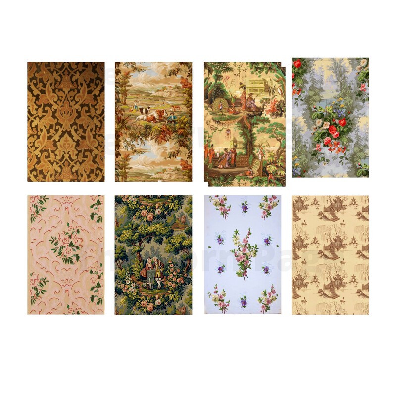 Victorian Scrapbook Paper Digital Papers Journal Pages | Etsy